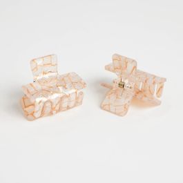 HD1075 Cream Hair Claw Clips Twin Pack | Pure Fashions